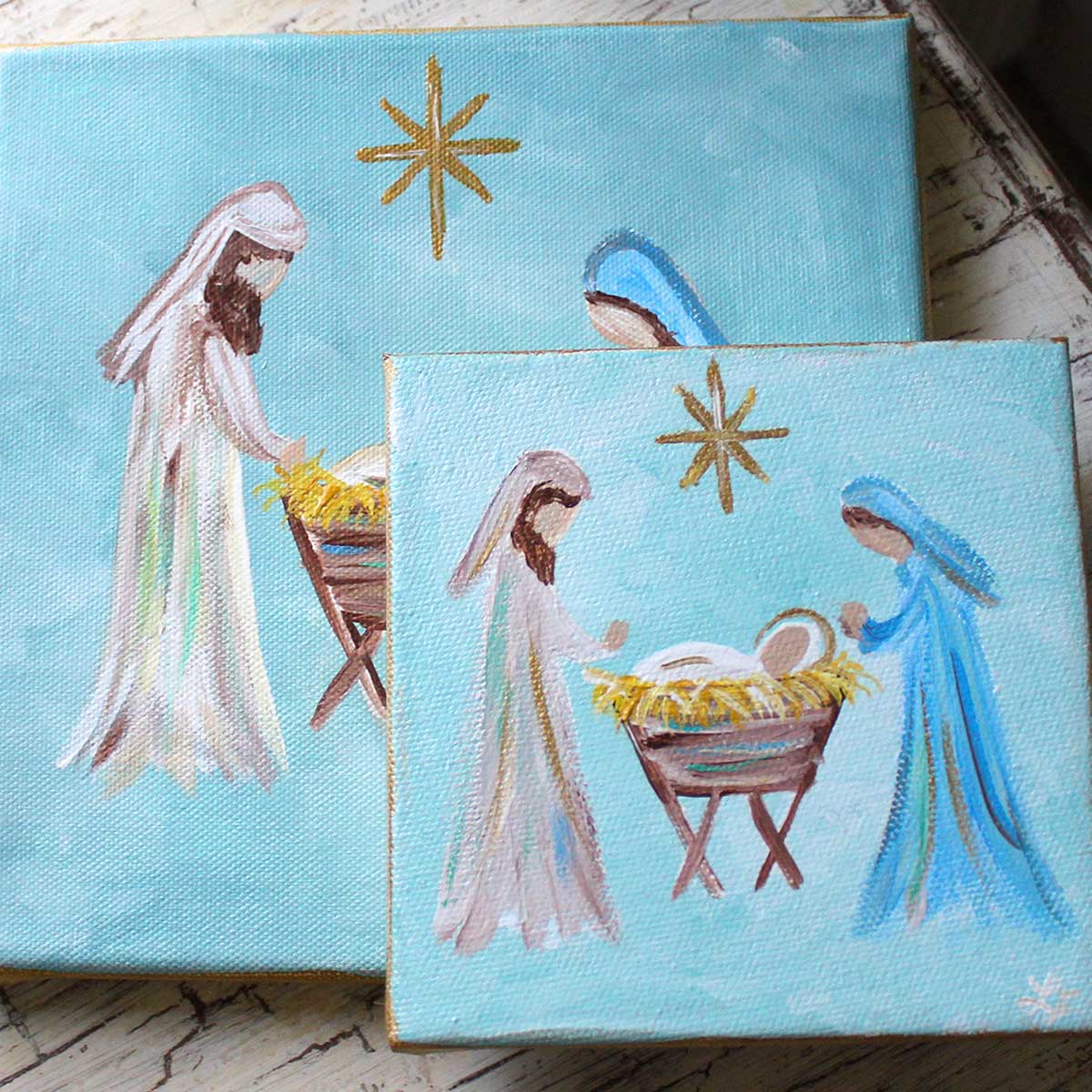 Easy Nativity Scene Painting