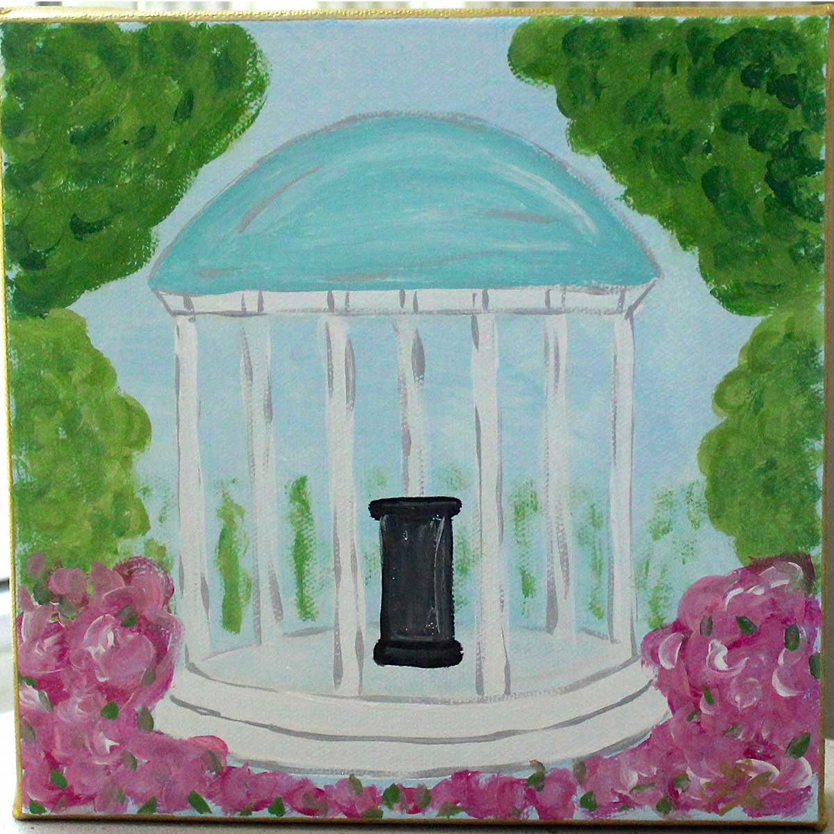 Old Well at UNC in Spring | Original Painting | Lemondaisy Design